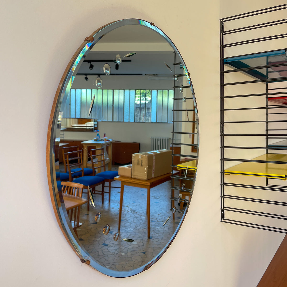 Miroir rond années 50 – Monsieur Joseph